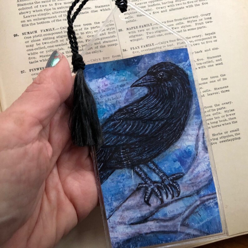 Magical Crow Bookmark for Crow Lovers Journal Bookmark Gift for ...