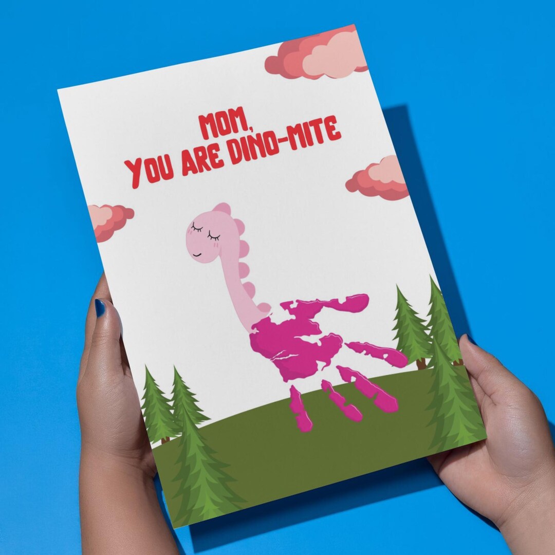 Mothers Day Handprint Foodprint Craft, Printable Digital Mothers Day ...