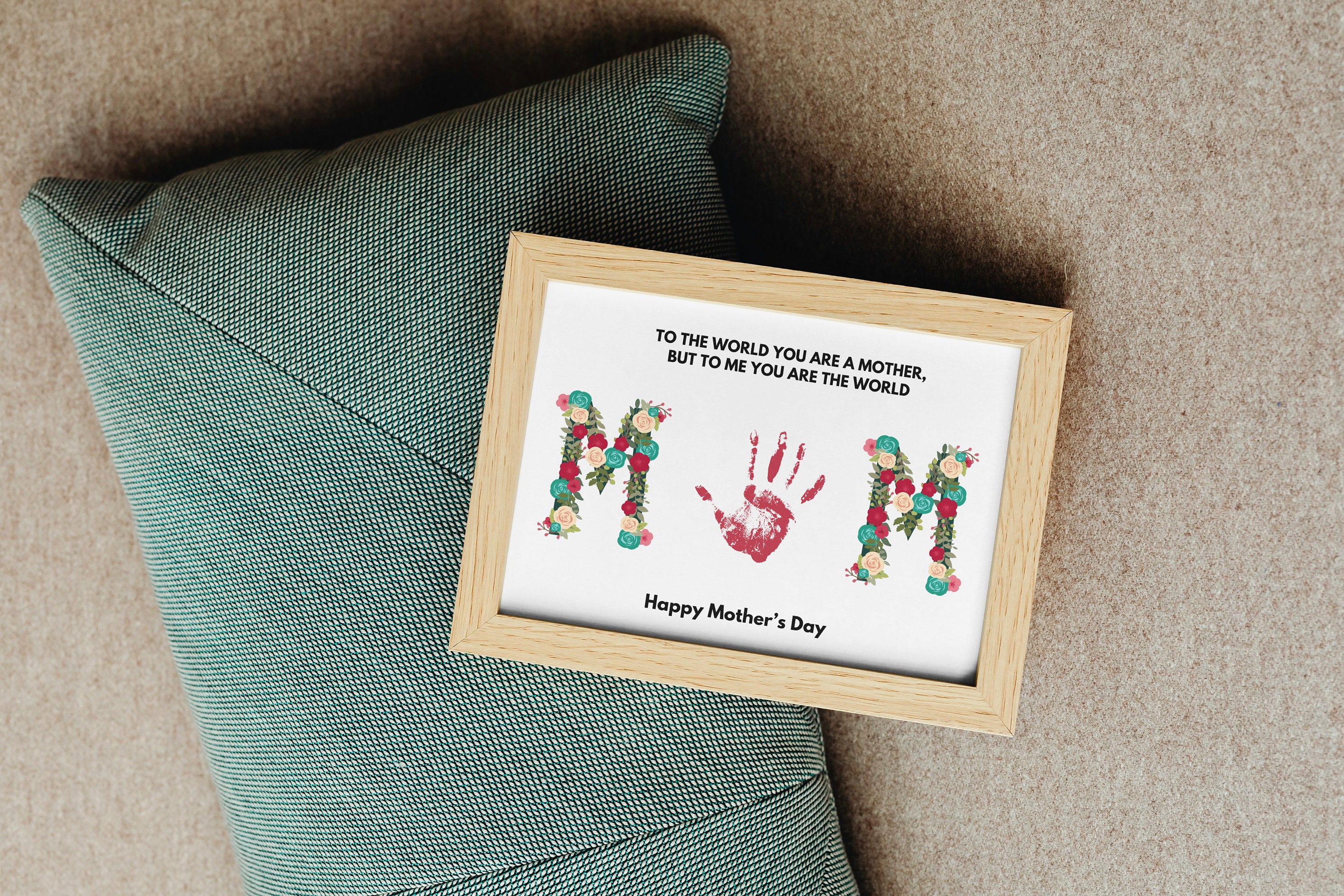 Mother's Day Handprint Art Craft, Baby Toddlers Kids Handprint Keepsake ...