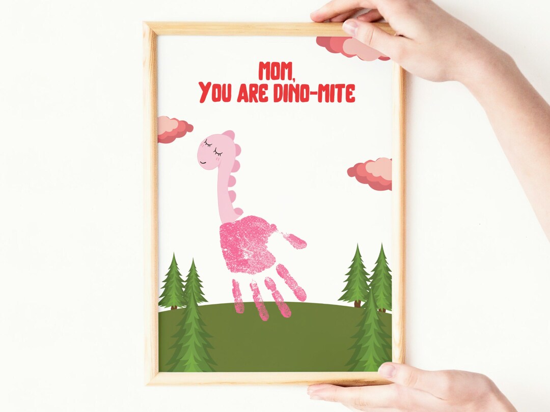 Mothers Day Handprint Foodprint Craft, Printable Digital Mothers Day ...