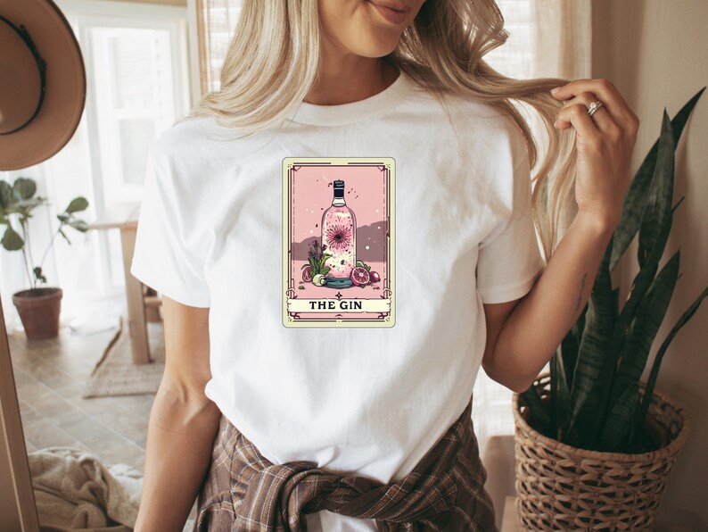 The Gin Tarot Card PNG, Funny Tarot Sublimation Design, Popular Trendy Gin T-shirt Mug PNG ...