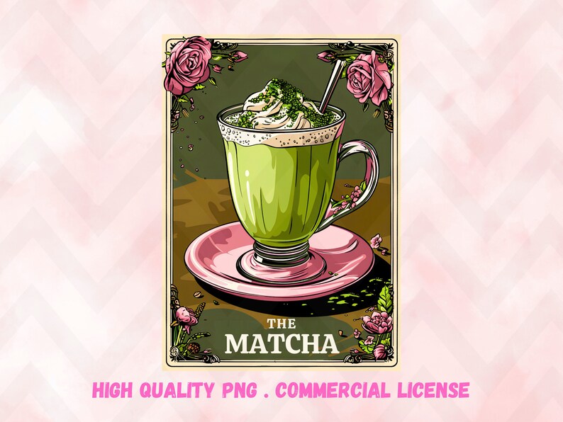 Matcha Tarot Card PNG, Funny Tarot Sublimation Design, Popular Trendy Matcha T-shirt Mug PNG ...