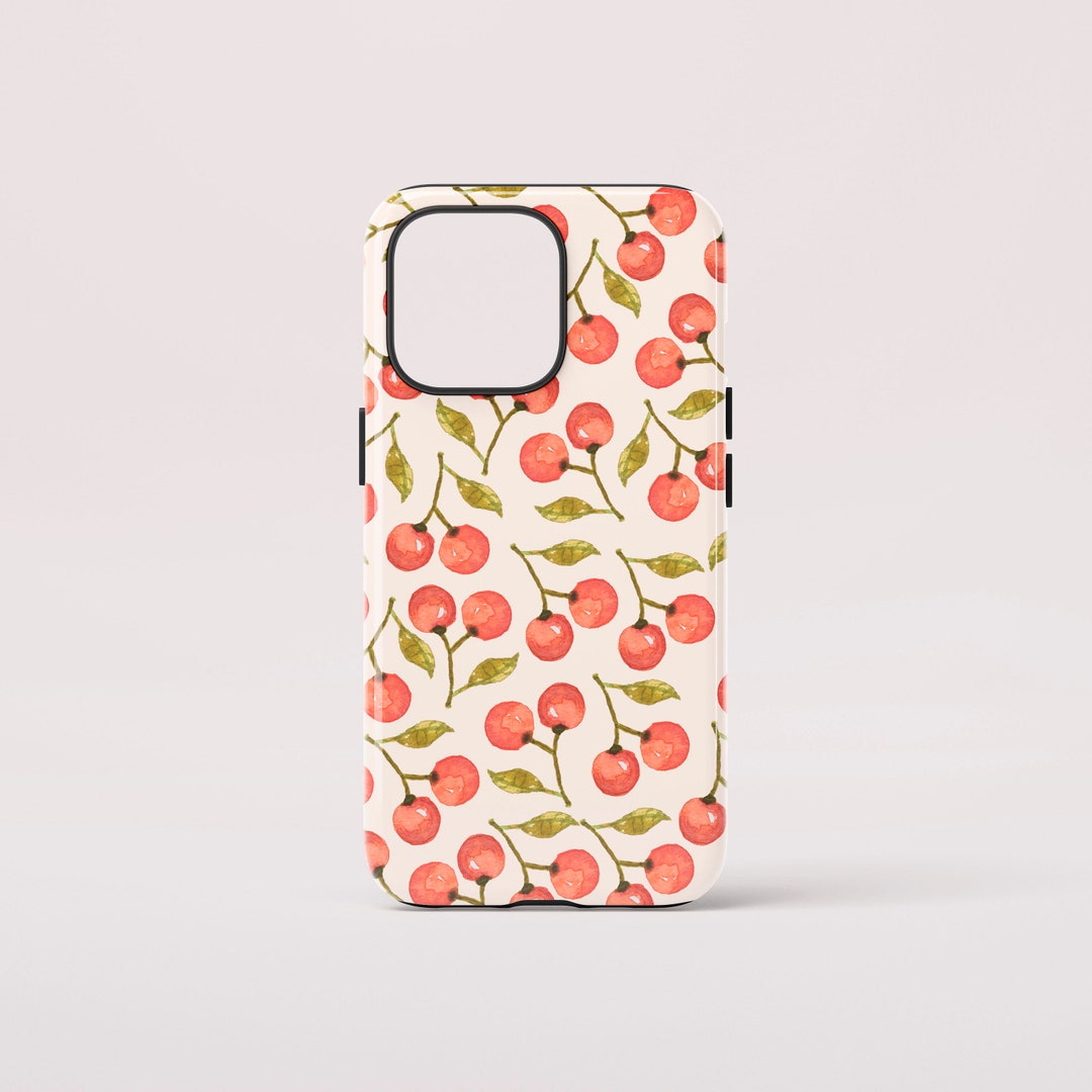 Cherry Case, Aesthetic Vintage Case, iPhone 15 14 13 12 11 Pro Max Case ...