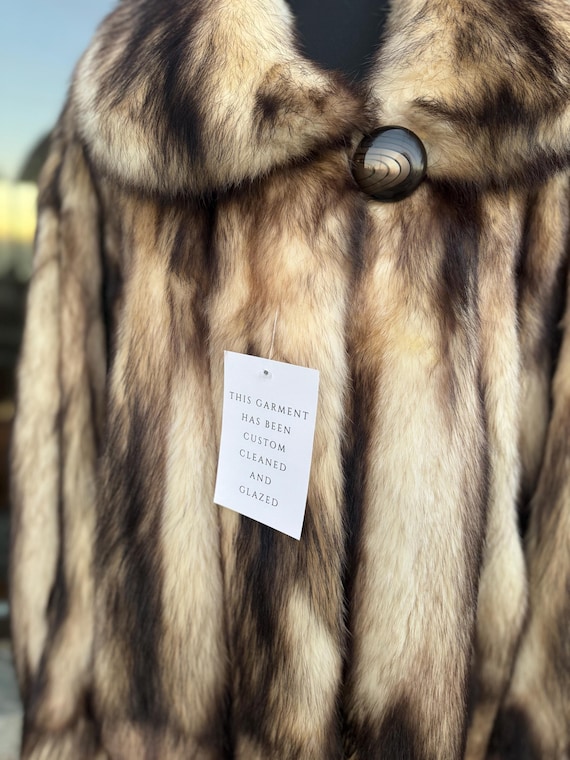 L/XL RARE German Sable Fitch Fur Swing Coat Maximilia… - Gem