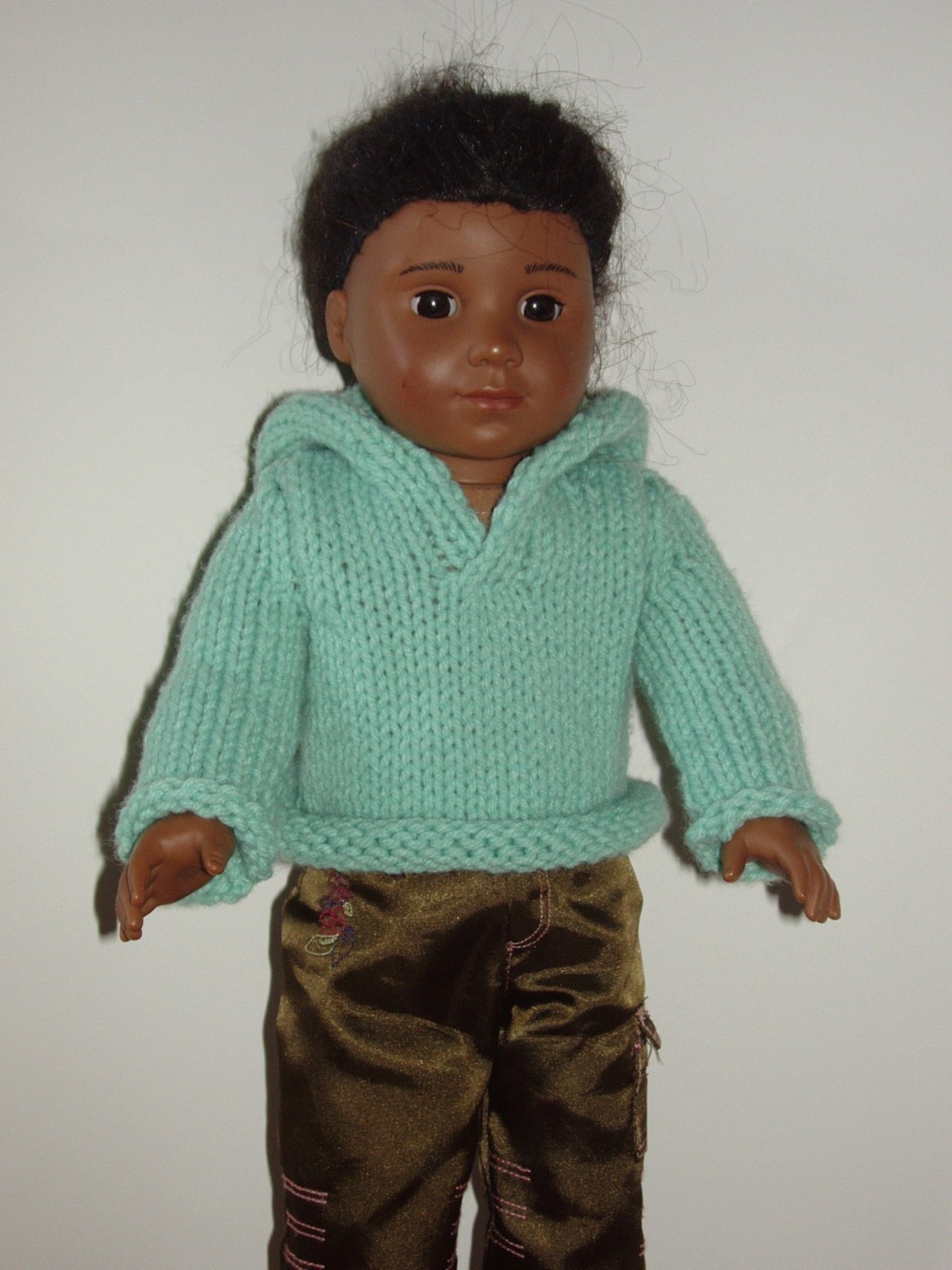 Knit PDF Pattern - Doll Hoodie Sweater - Etsy