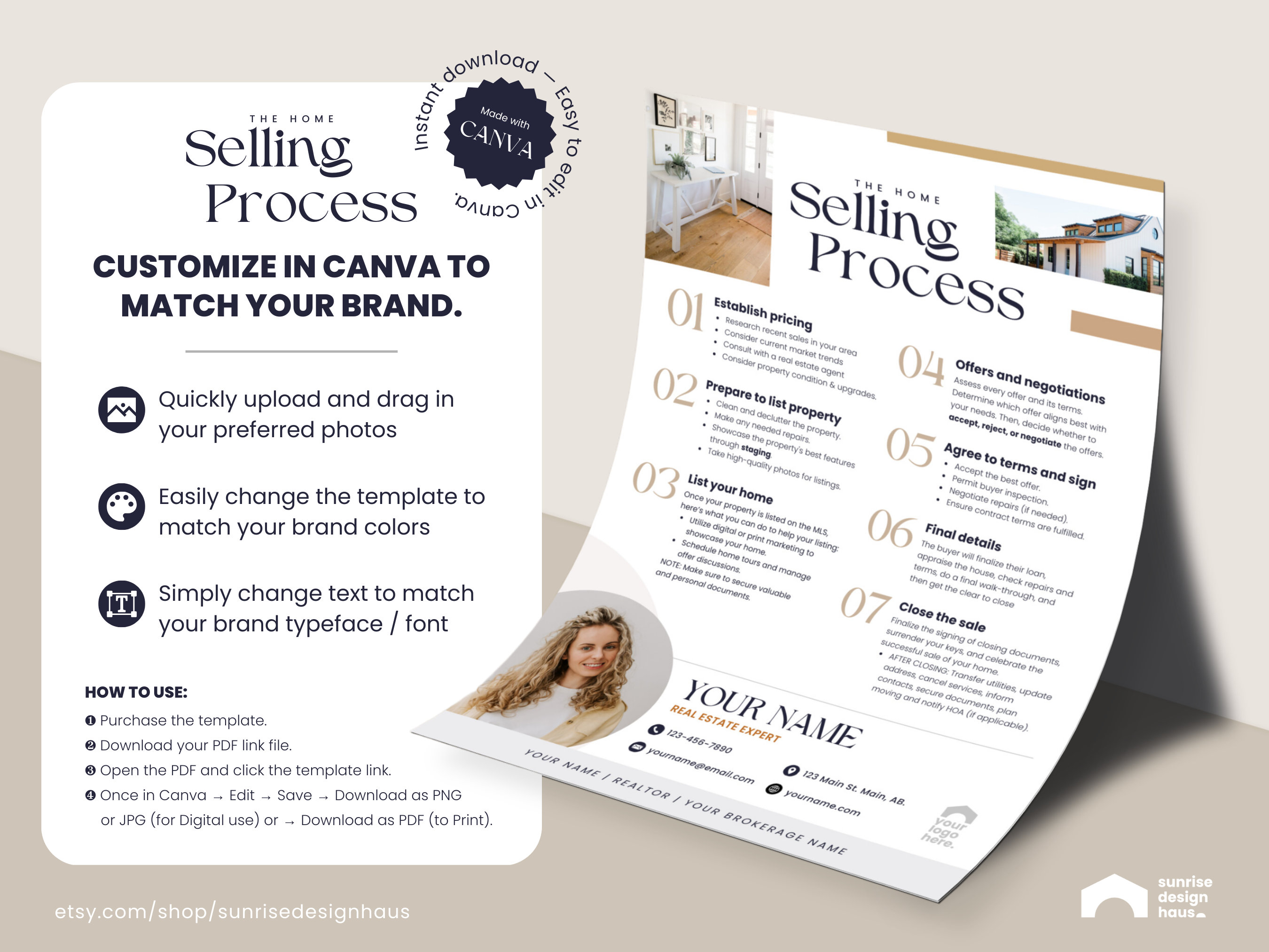 CANVA Home Seller Roadmap Guide, Home Selling Process, Home Seller ...