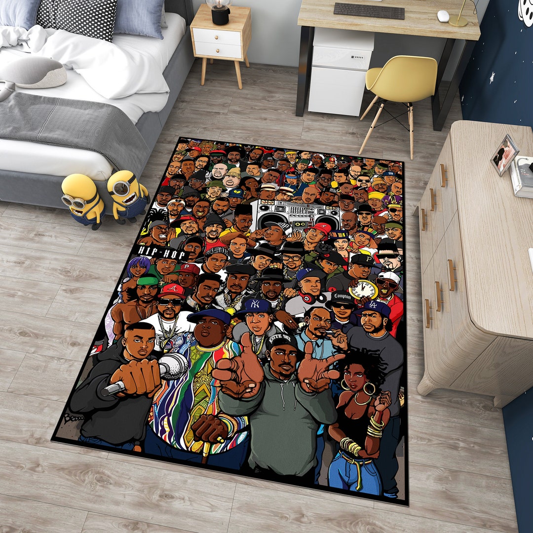 Hip Hop Legends Collage Area Rug, Music Room Decor - Etsy