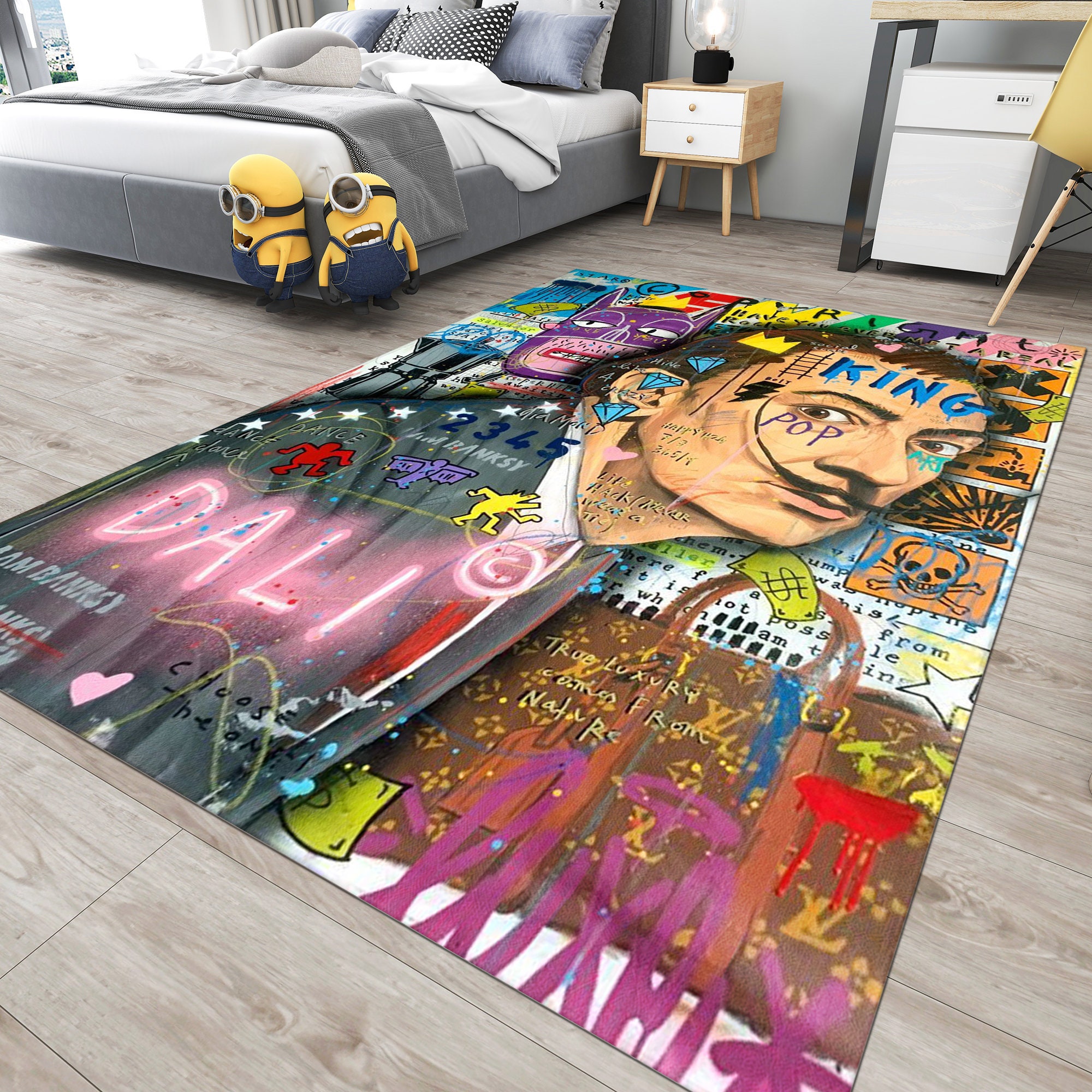 Pop Art Rug,graffiti Rug,colorful Art Rug,popular Rug,unique Rug,cool ...