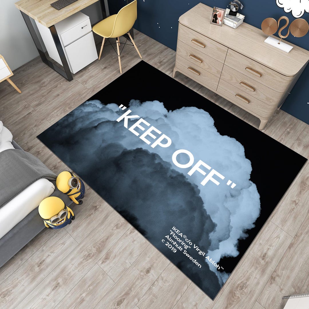 Keep off Clouds Rug, Keep off Rug, Traditional Abstract Rug, Custom Rug ...