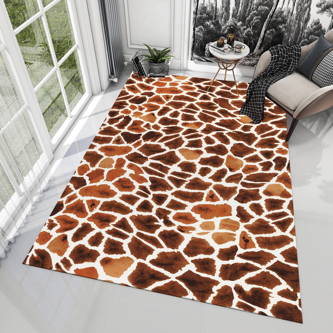 Giraffe Pattern Rug,animal Pattern Rug,modern Rug,aesthetic Rug ...