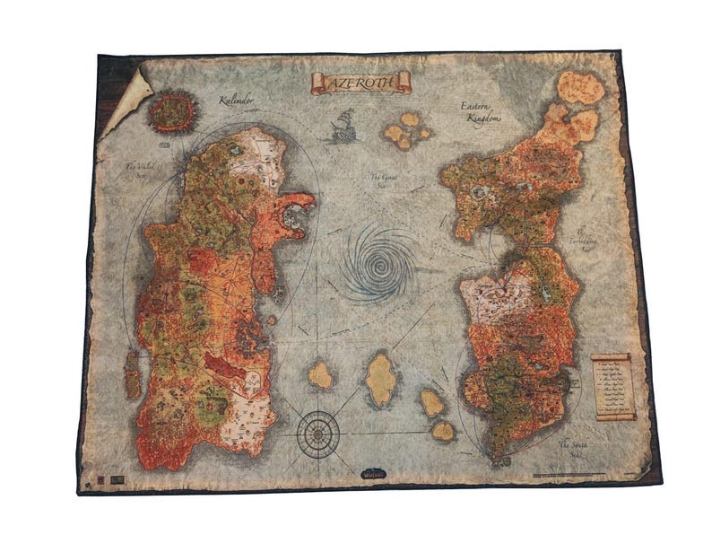 Azeroth World Map Rug, Boys Room, Movie Decor - Etsy