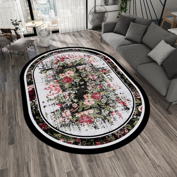 Floral Rug - Etsy