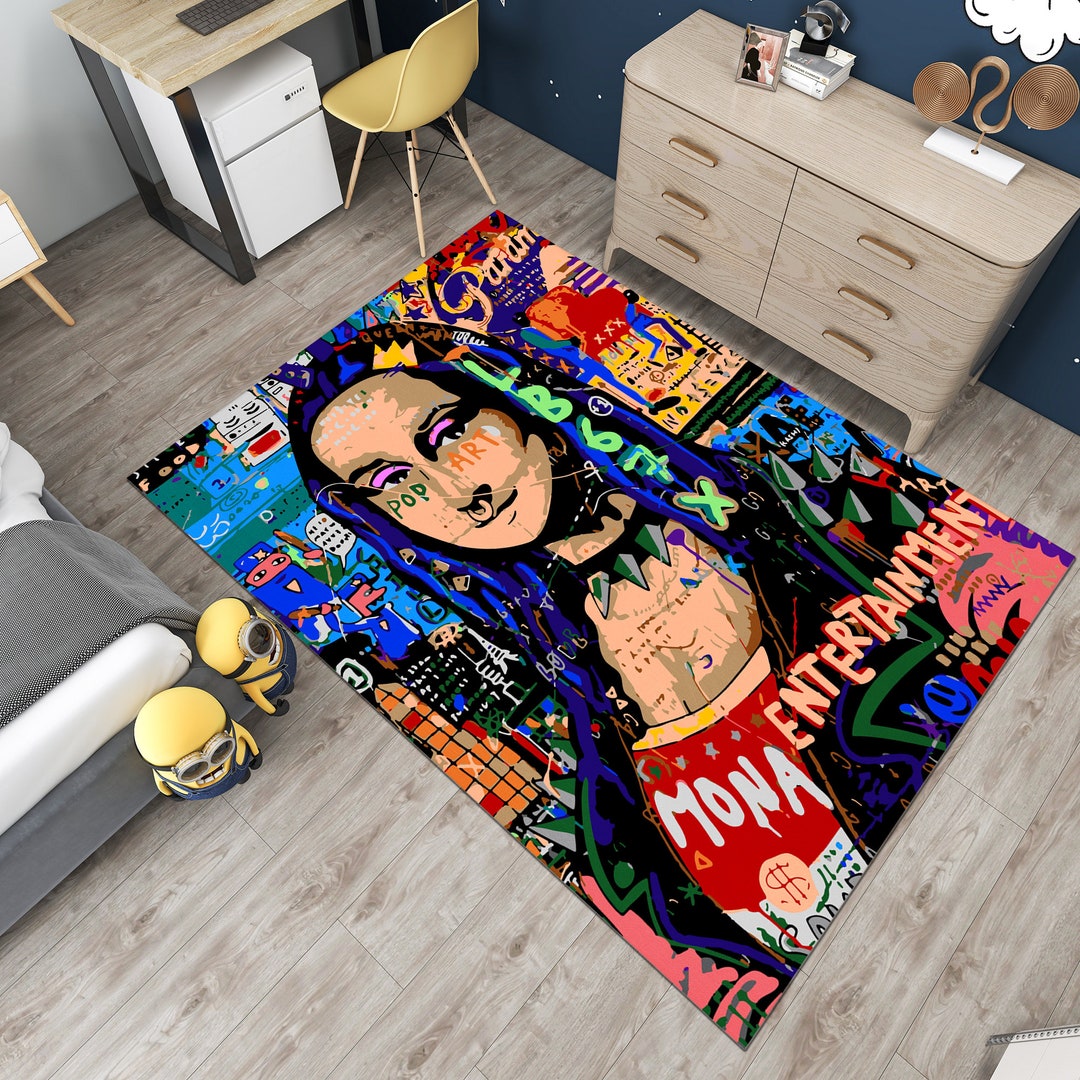 Pop Art Rug,graffiti Rug,colorful Art Rug,women Rug,unique Rug,cool ...