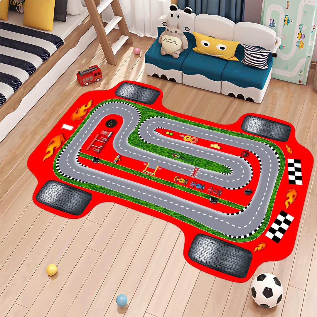 Car Rug,road Map Rug,f1 Rug,race Rug,colorful Rug,kids Room Rug,nursery ...