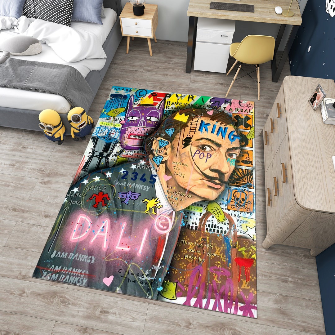 Pop Art Rug,graffiti Rug,colorful Art Rug,popular Rug,unique Rug,cool ...