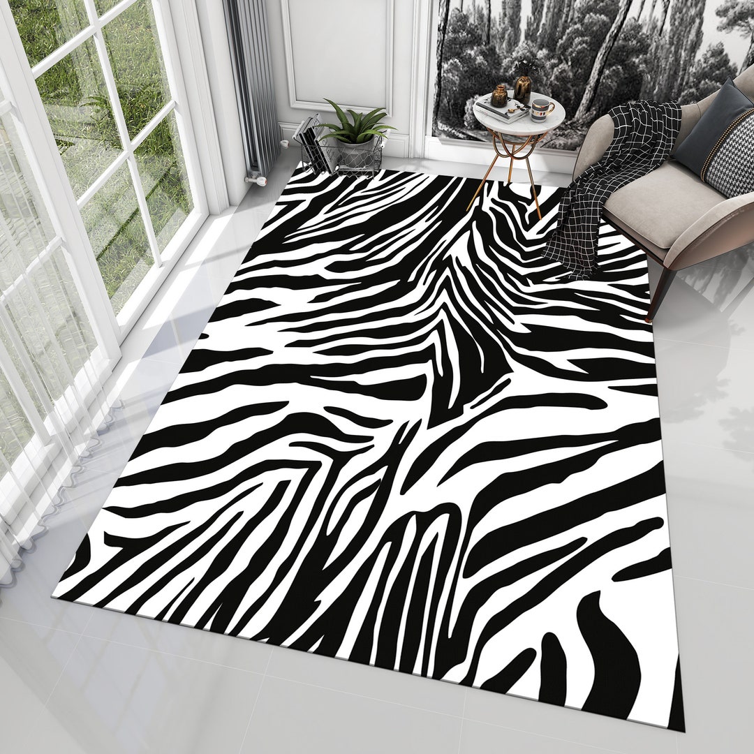 Zebra Pattern Rug,animal Pattern Rug,modern Rug,aesthetic Rug,colorful ...