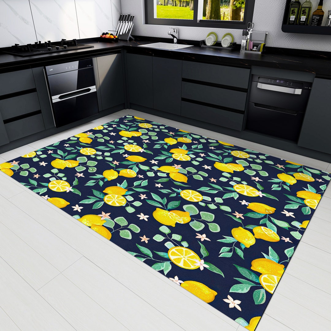 Lemon Pattern Rug,colorful Rug,rugs for Kitchen,kitchen Runner Rug ...