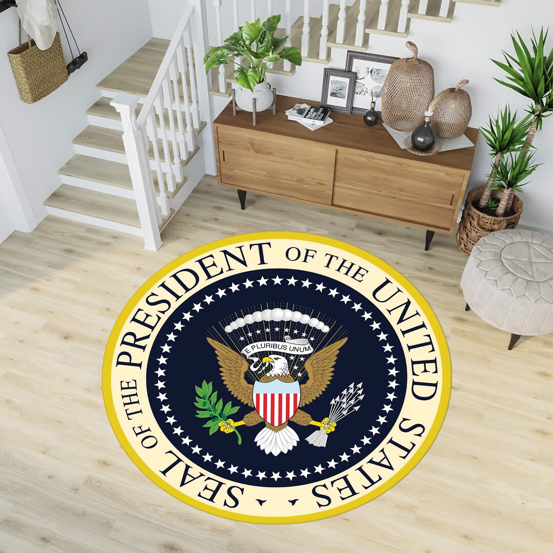 American Eagle Rug,seal of the American President Rug,round Rug,office ...