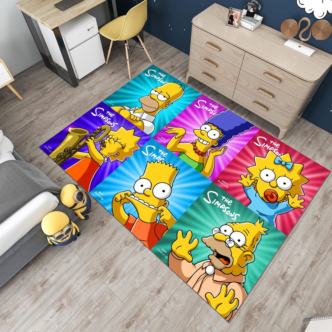 Homer Simpson Rug, Bart Simpson Rug, Simpson Family Rug, Adult Rug ...