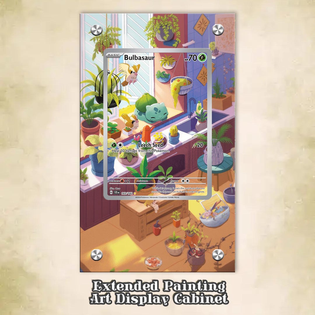 Bulbasaur&pok é Mon Extended Painting Art Display Stand/protective ...