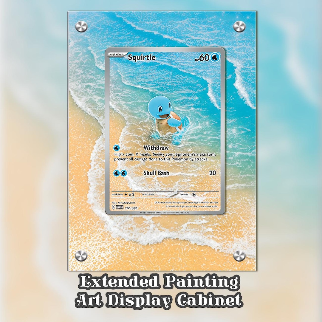 Beach - Squirtle&pok é Mon Extended Painting Art Display Stand ...
