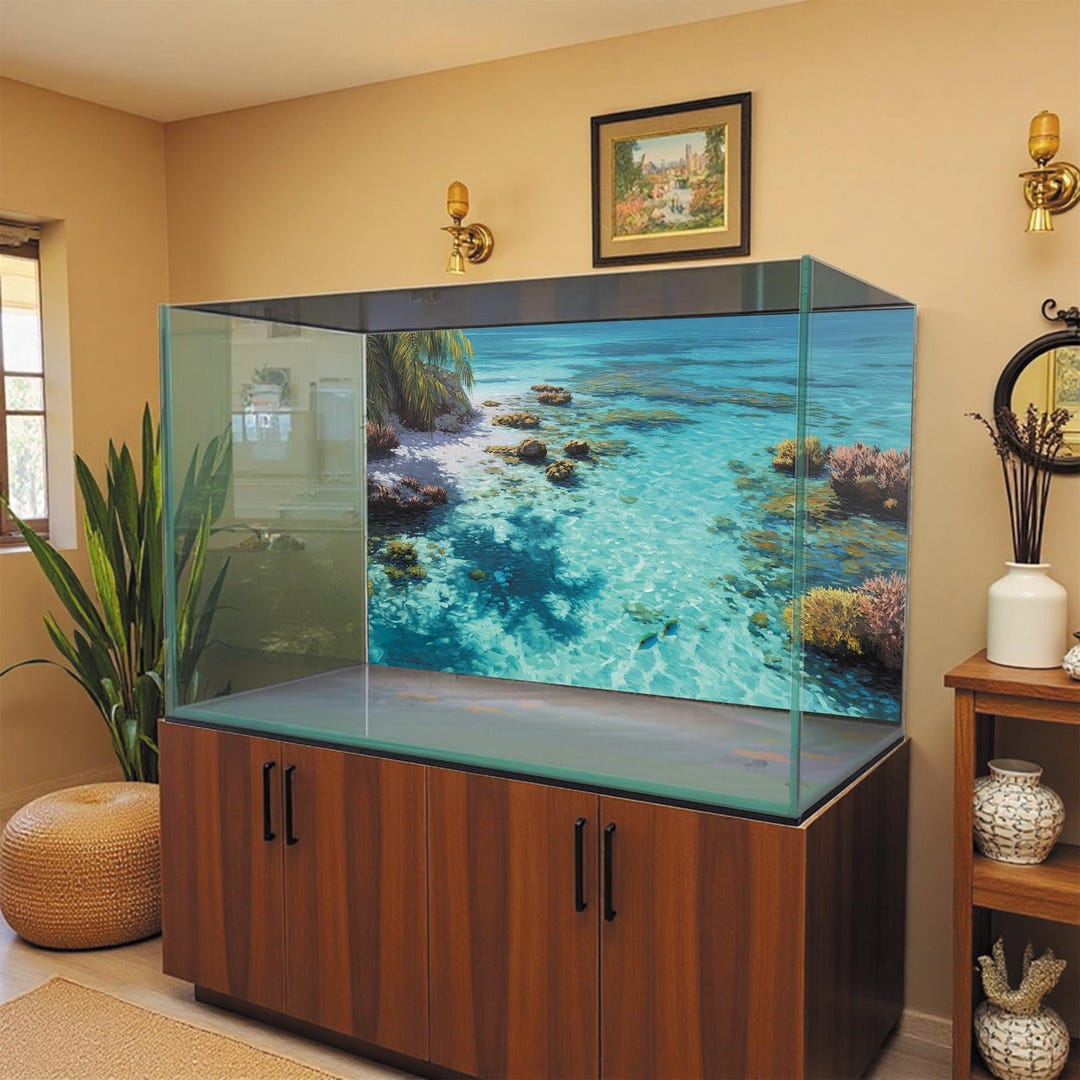 Tropical Shores，background Sticker, Underwater Reef Aquarium，opaque ...