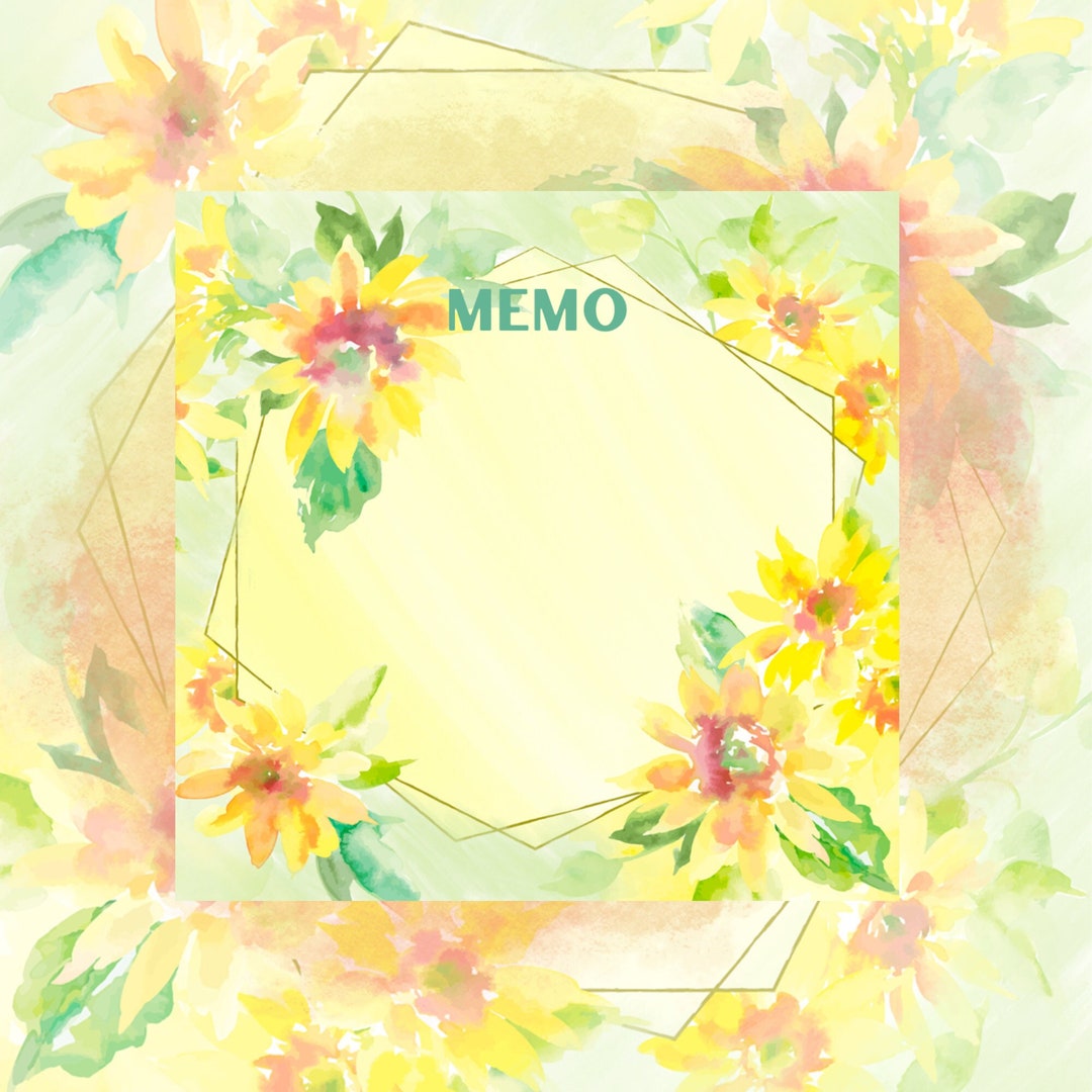 Aesthetic Yellow Sunflower Sticky Note Pad 3M Post-it® Adhesive Note ...