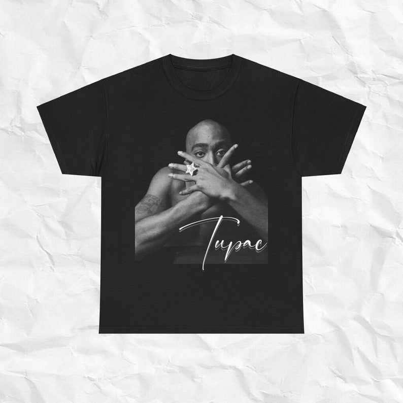 2pac Tupac Shakur Shirt, Tupac Big Face Head Vintage Style Graphic Hip ...