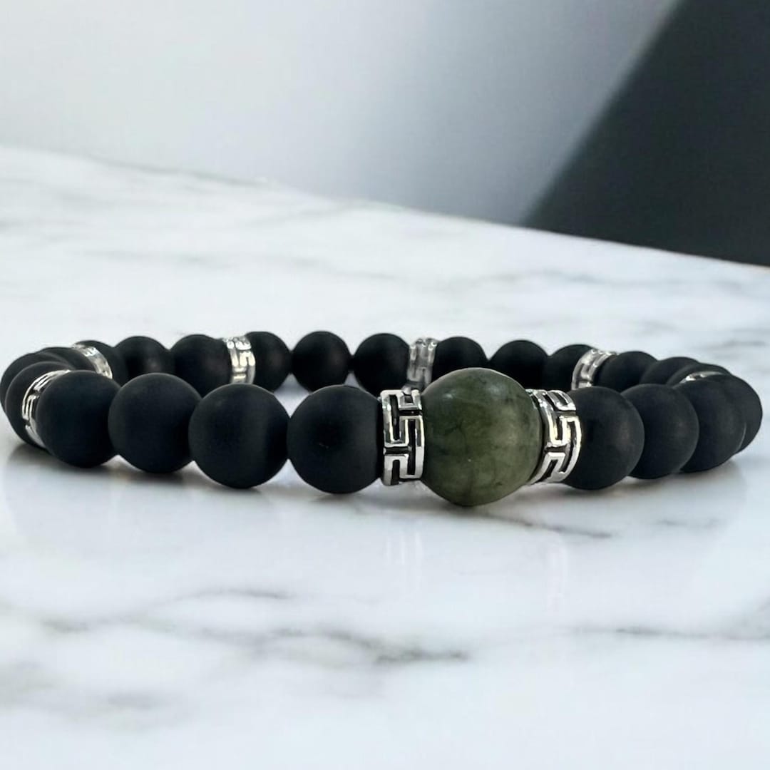 Matte Black Onyx Bracelet- Men’s Gift! - Etsy