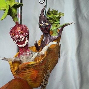 Handsculpted Primitive Papermache Halloween Vintage Style Creepy Veggie ...