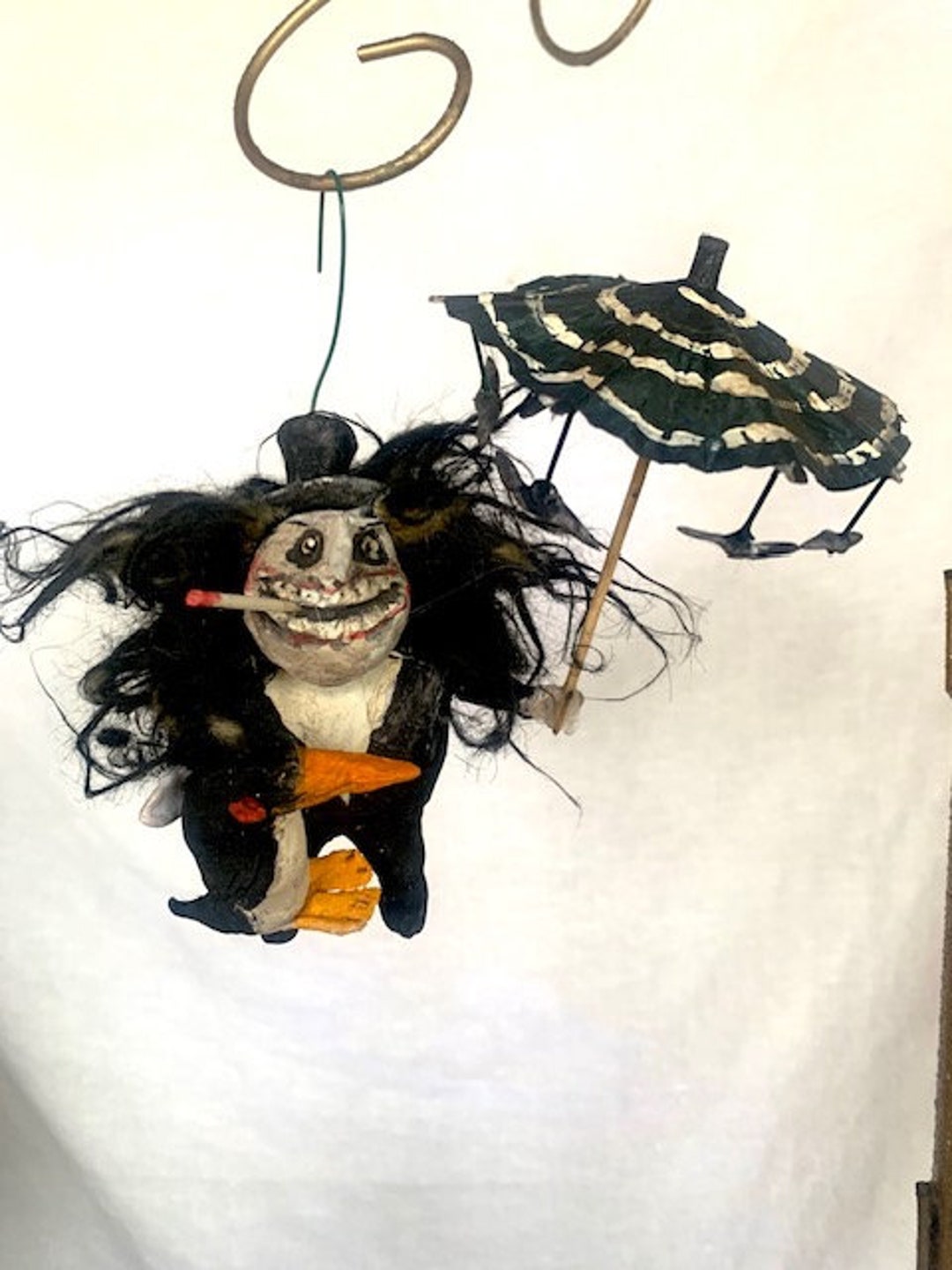 Handsculpted Papermache Primitive Clay Creepy Christmas - Etsy