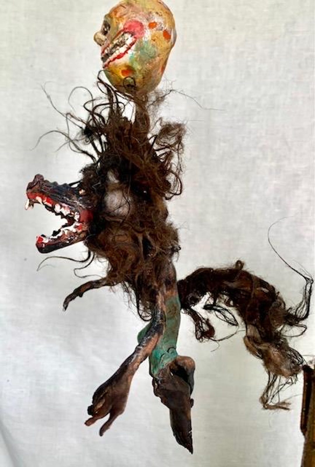 Handmade Creepy Halloween Werewolf Howling at Halloween Full Moon With ...