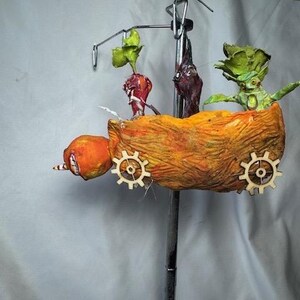Handsculpted Primitive Papermache Halloween Vintage Style Creepy Veggie ...