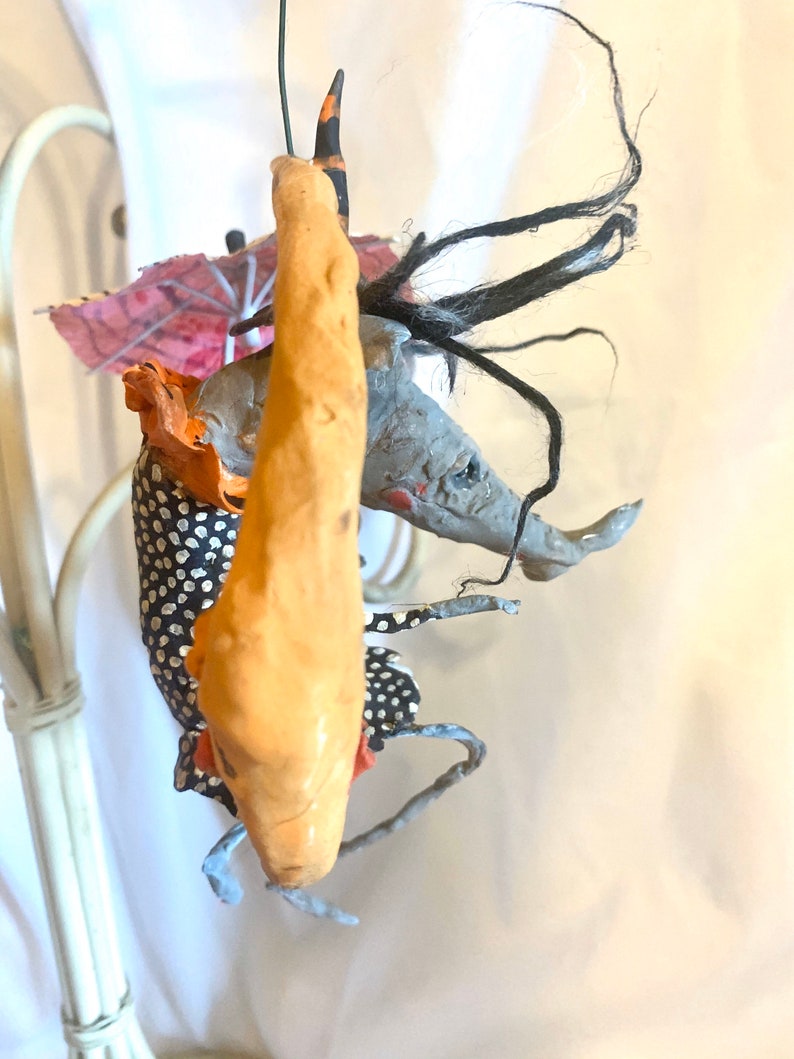 Handsculpted Primitive Creepy Halloween Rhino On MR Moon | Etsy