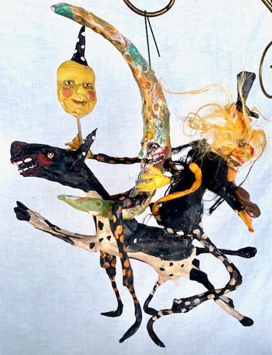 Primitive Papermache Vintage Style Creepy Handsculpted Whimsical Hey ...