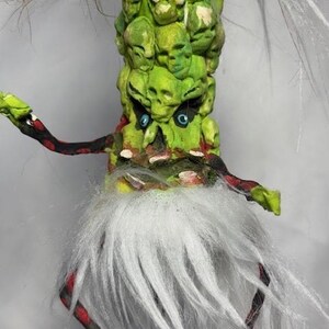 Hand Sculpted Paper Mache Creepy Holiday Pickle Covered in Skulls and ...