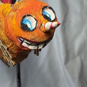 Handsculpted Primitive Papermache Halloween Vintage Style Creepy Veggie ...