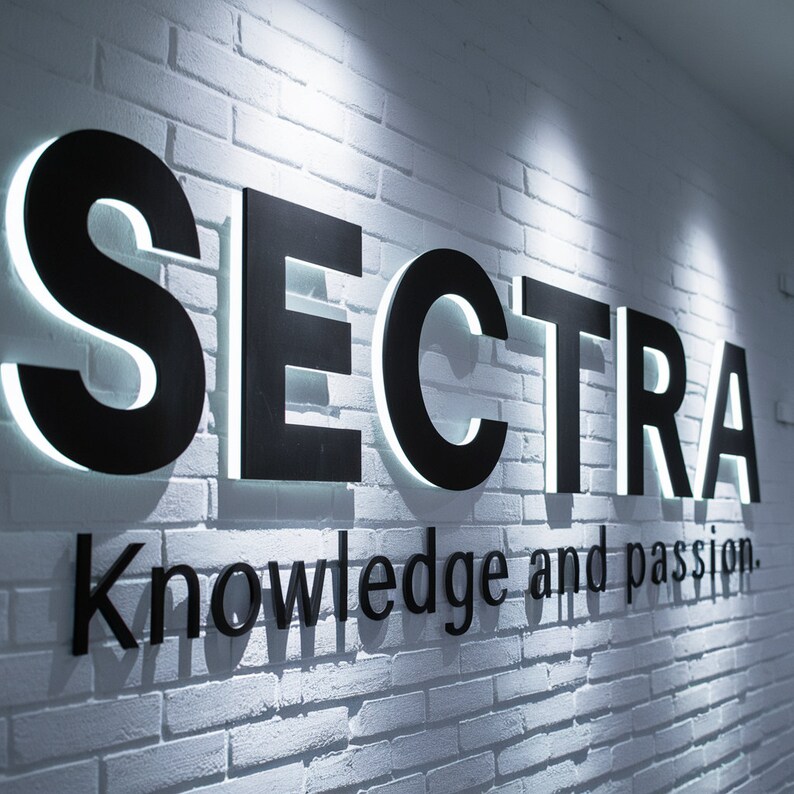 Backlit Business Sign Laser Cut Sign Metal Sign Custom Backlit Sign ...