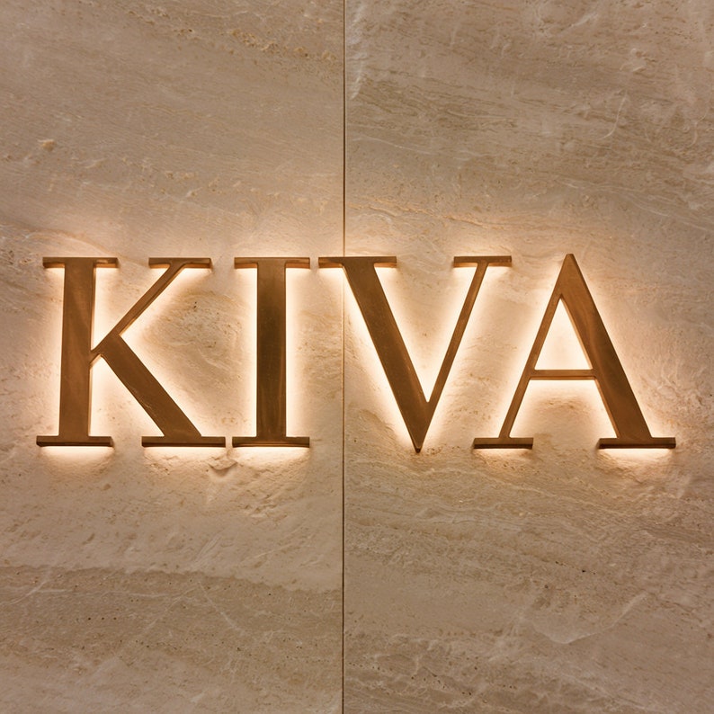 Custom Backlit Sign Metal Sign 3D Logo Backlit Business Sign Metal Logo ...