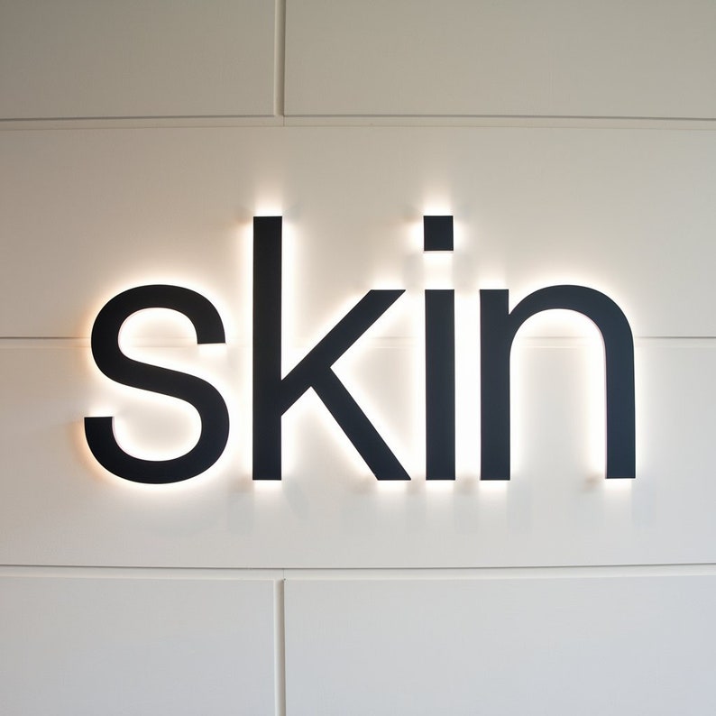 Backlit Business Sign Laser Cut Sign Metal Sign Custom Backlit Sign ...