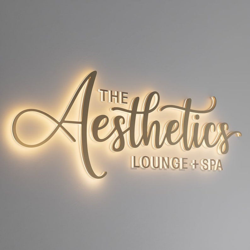 Backlit Business Sign Laser Cut Sign Metal Sign Custom Backlit Sign ...
