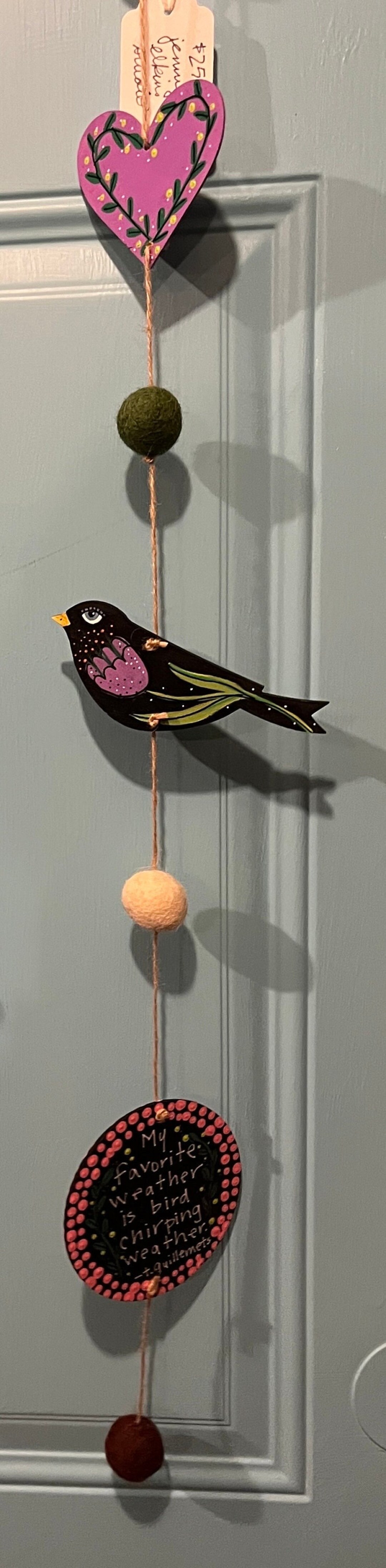 Black Bird Decor dangle Bird Lovers Hang Ceiling-door Jam - Etsy