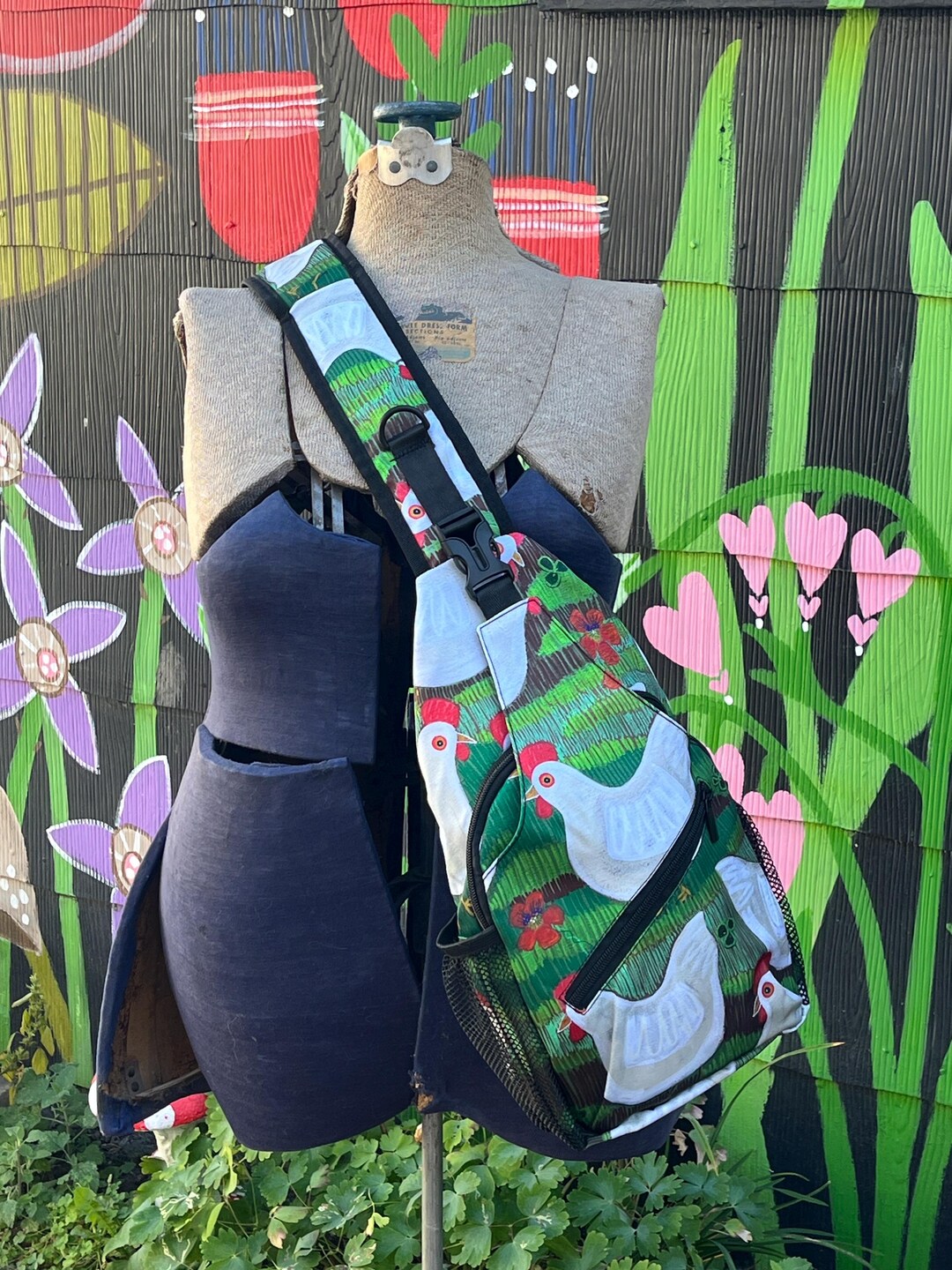 CHICKEN Sling Crossbody Sling Bag Backpack by Jenny Elkins - Backpack ...
