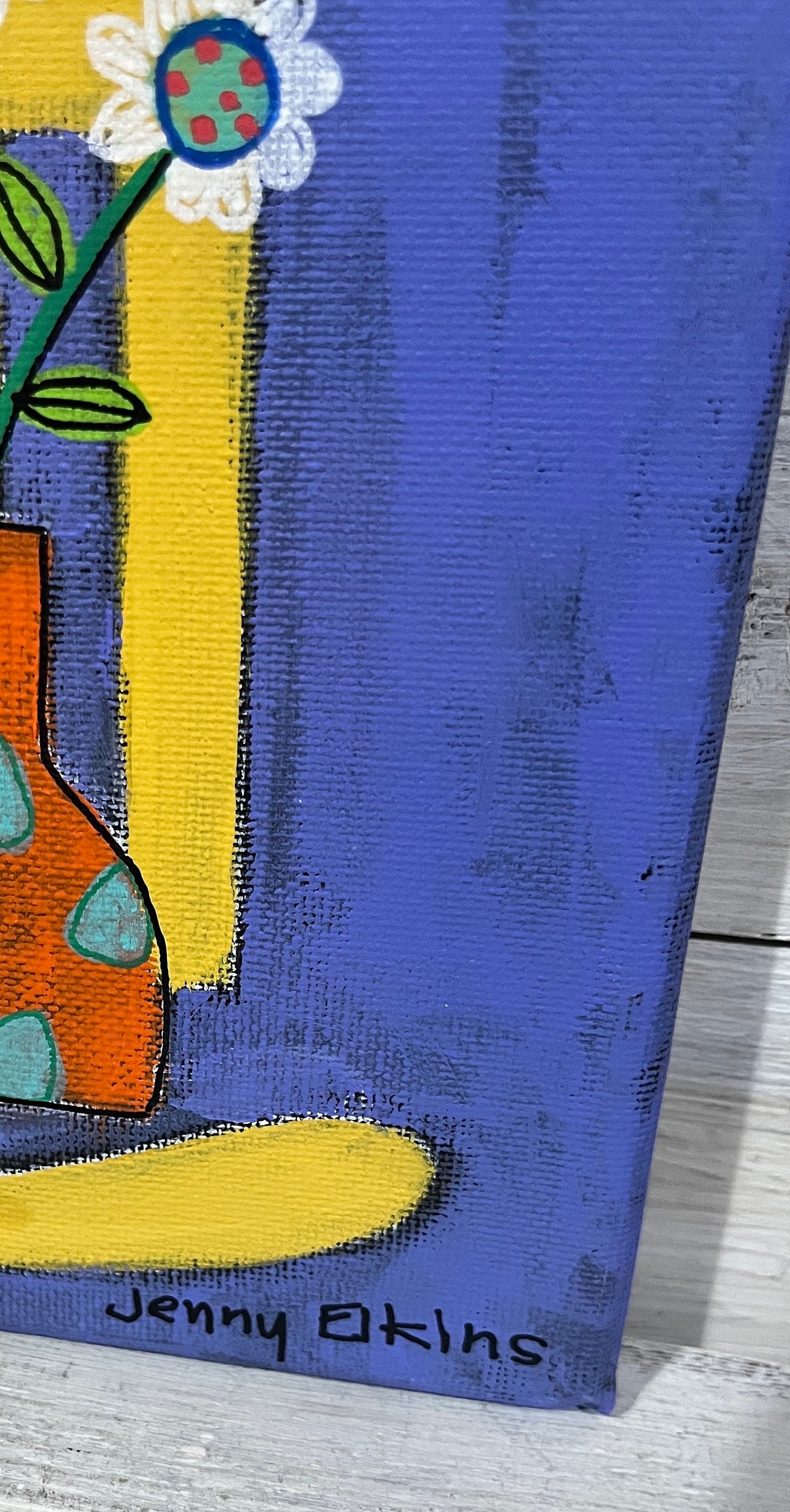 Yellow CAT Still Life Painting by Jenny Elkins 8 X 10 Cat Lady Cat ...