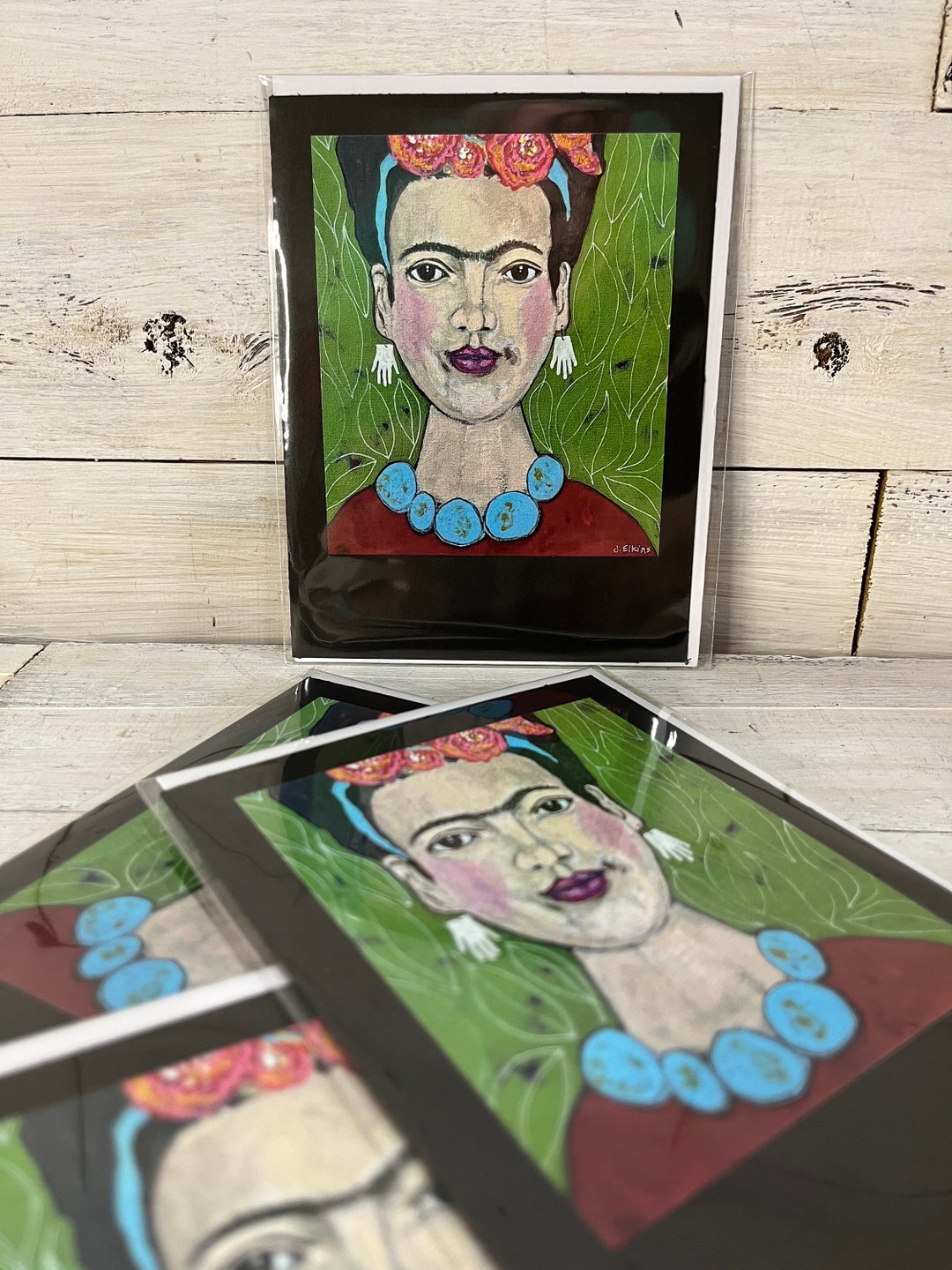 Frida Kahlo Blank Card Blank Greeting Card by Jenny Elkins Includes ...