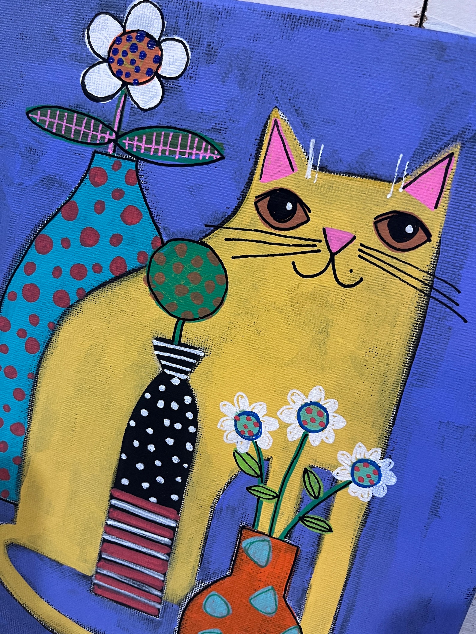 Yellow CAT Still Life Painting by Jenny Elkins 8 X 10 Cat Lady Cat ...