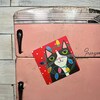 Cat LADY Magnet 3 X 3 by Jenny Elkins Cat Lover Cat Lady Blue Hair Blue ...