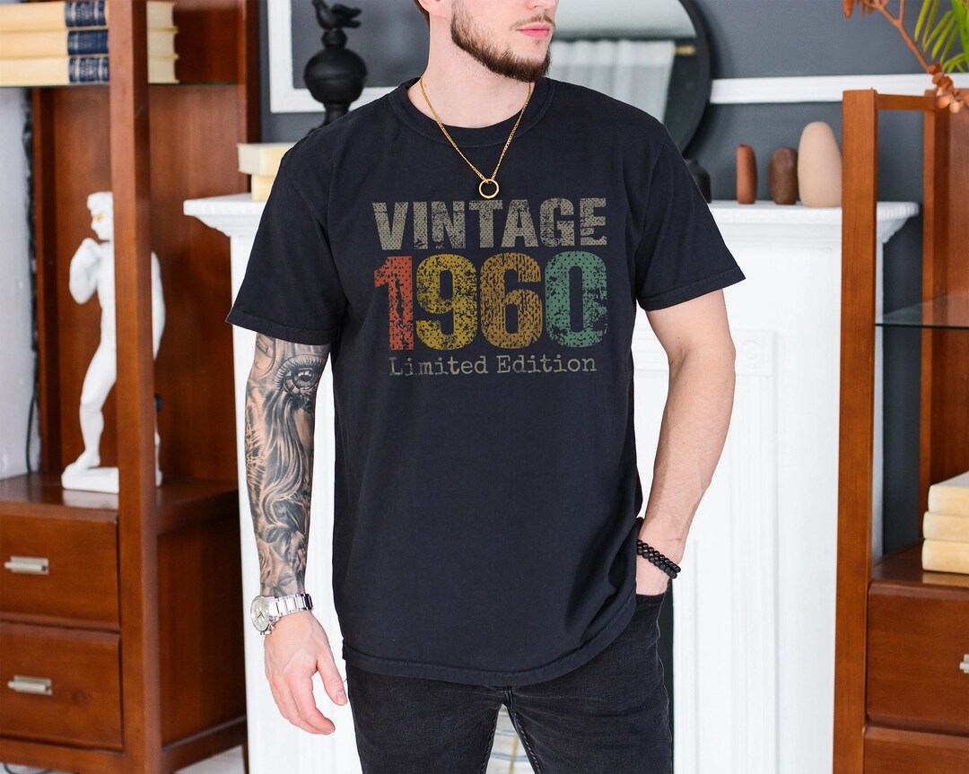Vintage 1960 Limited Edition Retro Y2K Baby Tee Funny 65th Birthday ...
