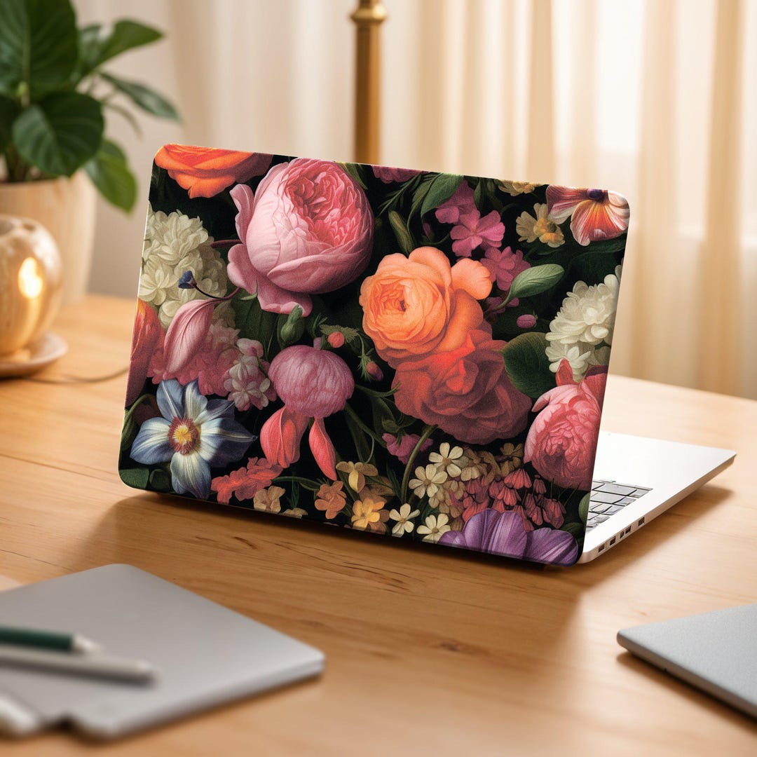 Floral MacBook Case for MacBook Air 15, Personalized MacBook Cover ...