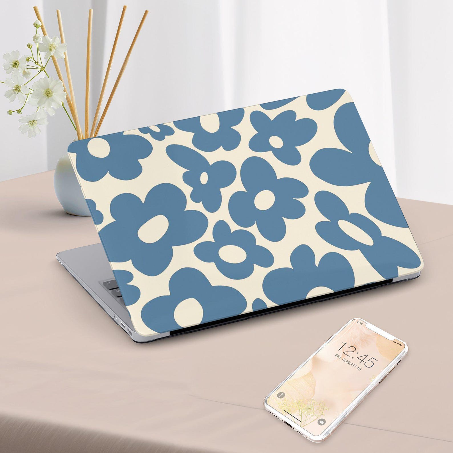Light Blue Floral MacBook Case New MacBook Pro 13 A2338 MacBook M2 Air ...